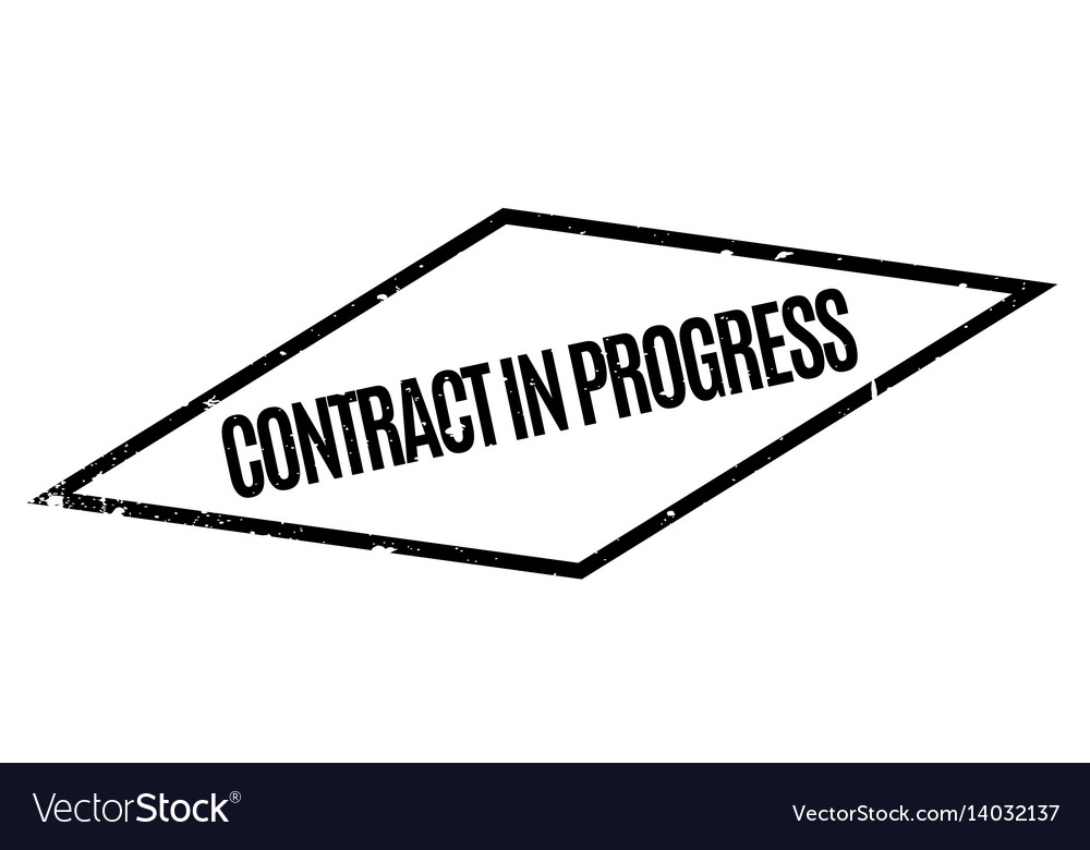 Contract in progress rubber stamp Royalty Free Vector Image