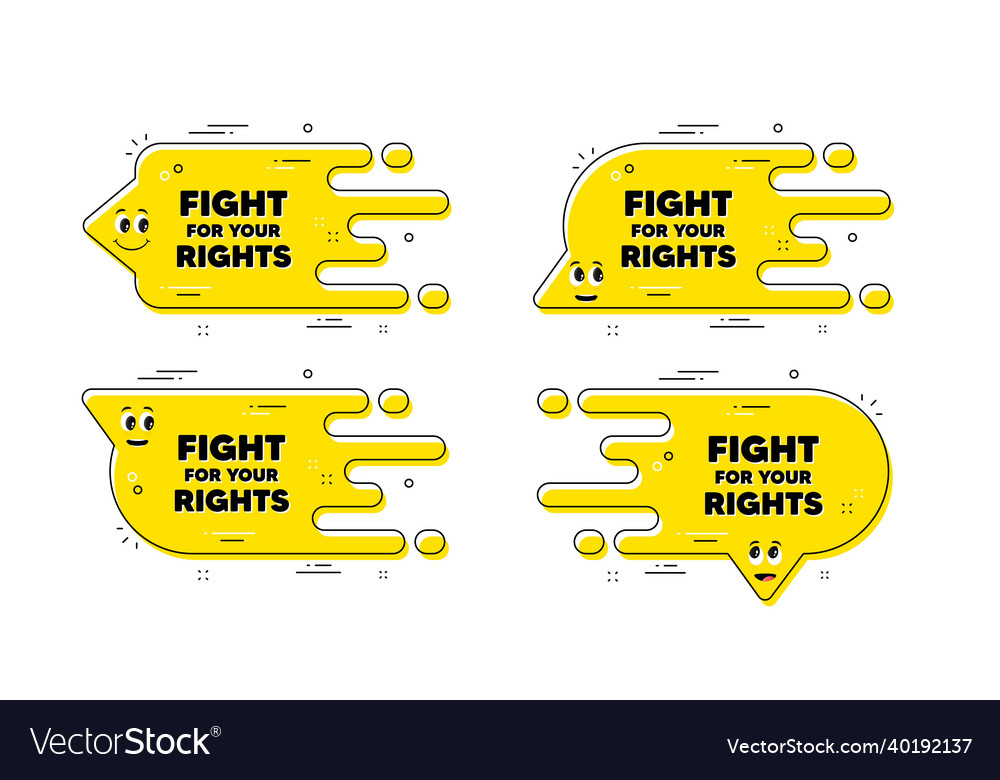 Fight for your rights message demonstration Vector Image