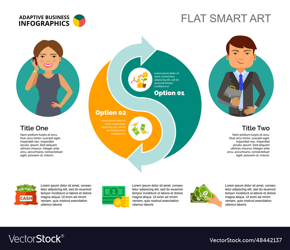 Finance concept slide template Royalty Free Vector Image