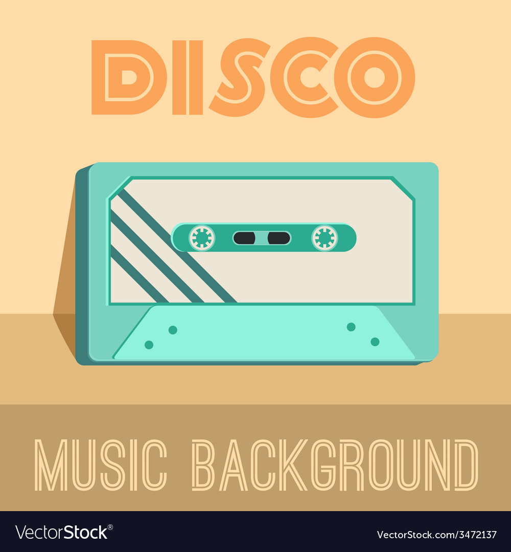 Flat music instruments background concept Vector Image