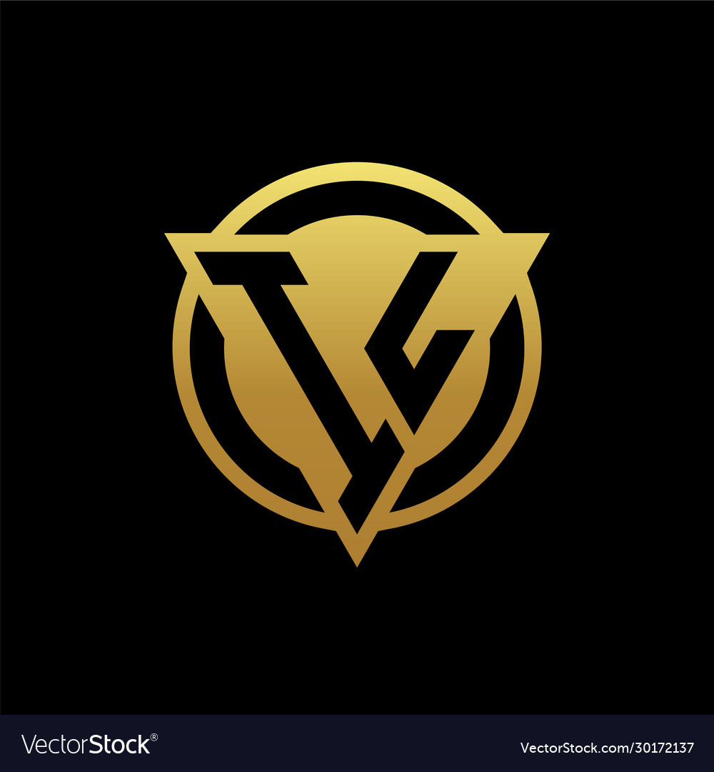 Il logo monogram with triangle shape and circle Vector Image