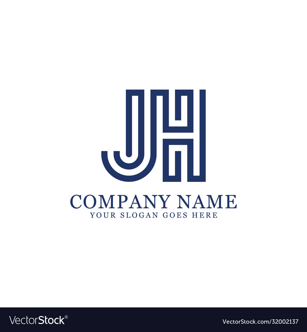 Jh monogram logo inspirations letters Royalty Free Vector