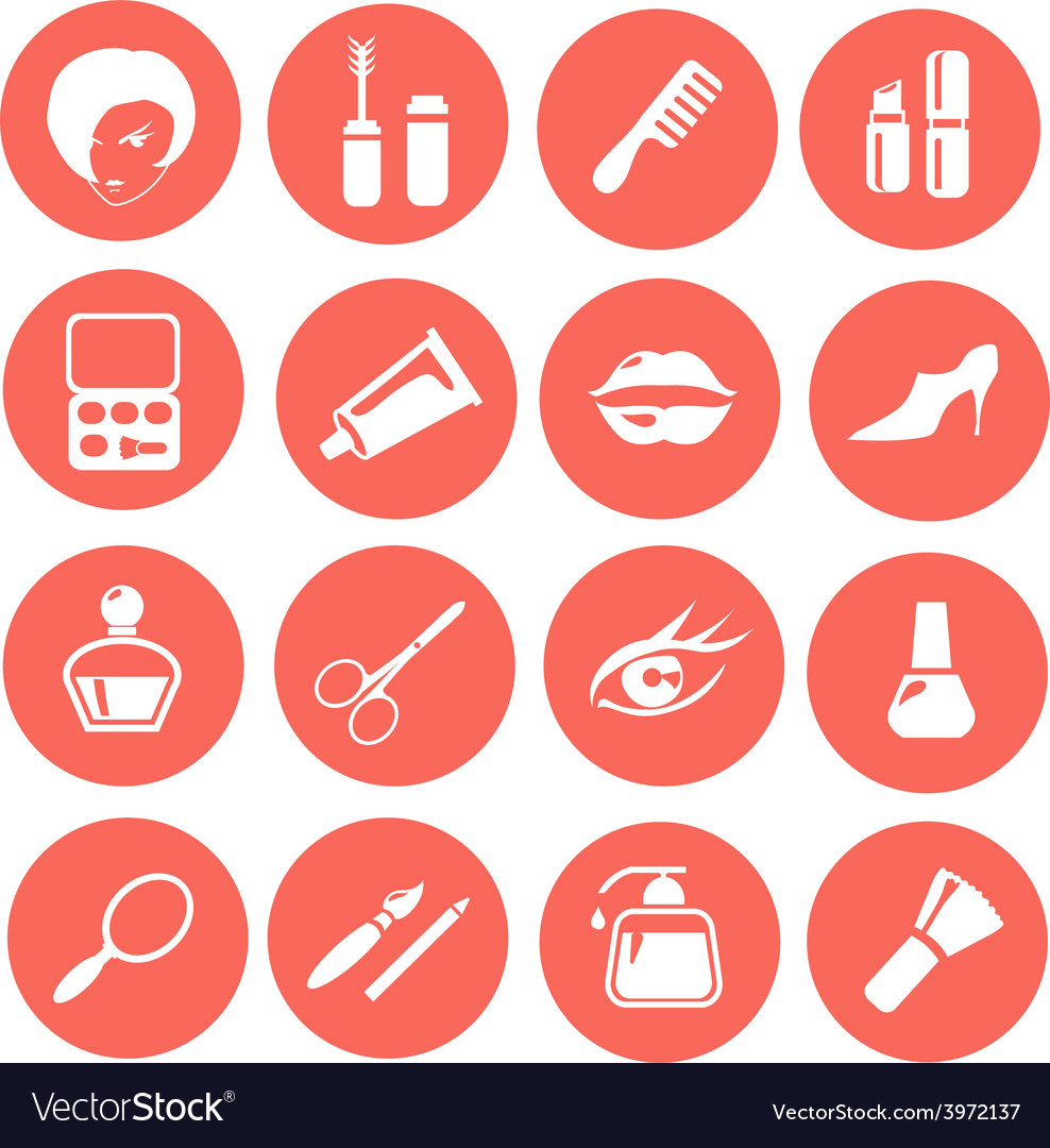 Make up icon set Royalty Free Vector Image - VectorStock