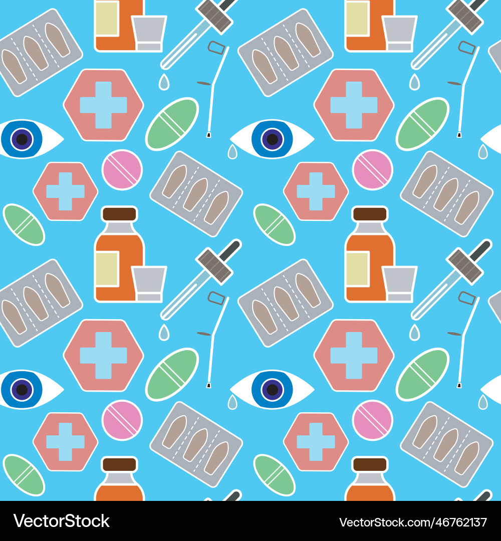 Medical pattern with color elements of candles Vector Image