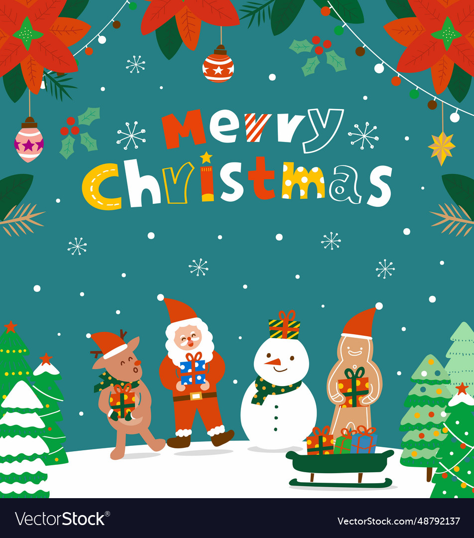 Merry xmas Royalty Free Vector Image - VectorStock