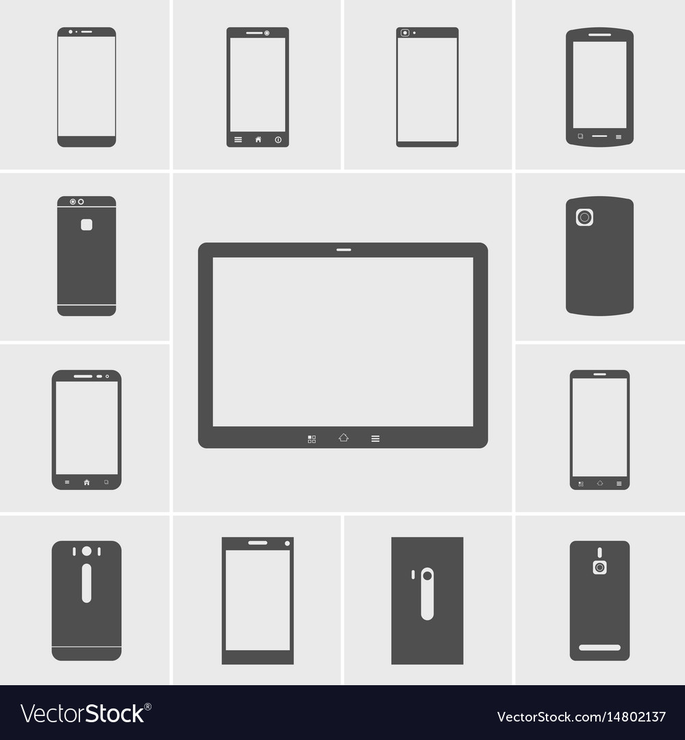 Phone icon set Royalty Free Vector Image - VectorStock