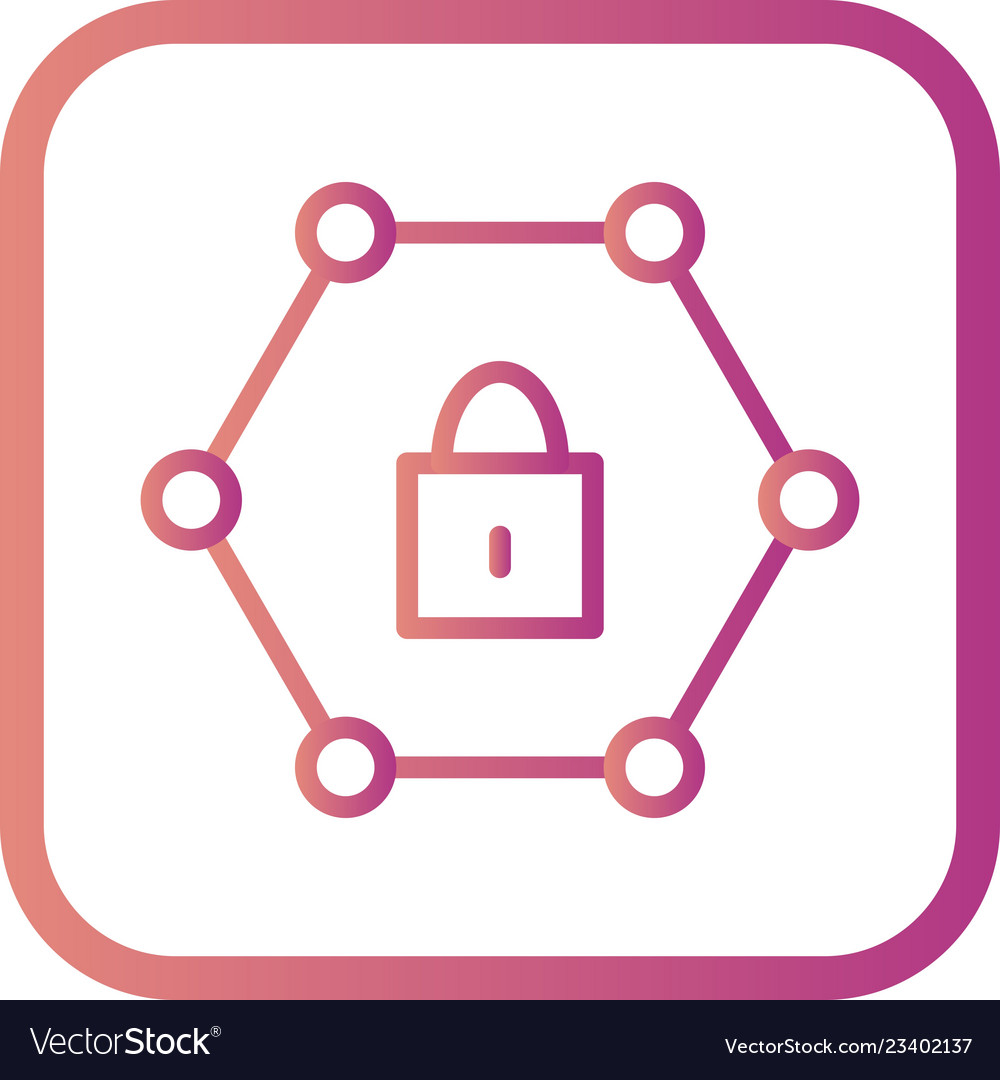 Protected network icon Royalty Free Vector Image