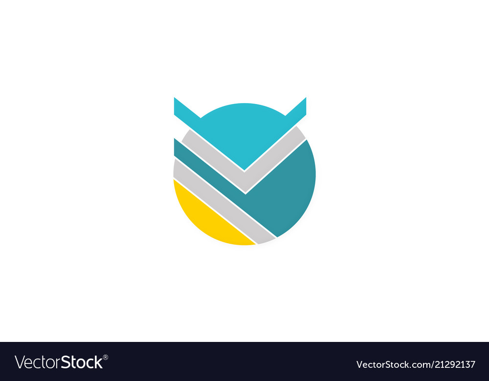 Round technology logo Royalty Free Vector Image