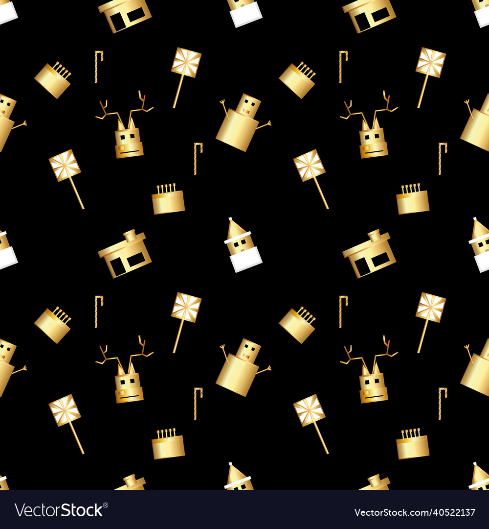Sharp cornered christmas object pattern created Vector Image