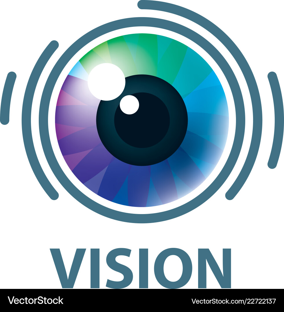 Sign in the shape of eye Royalty Free Vector Image