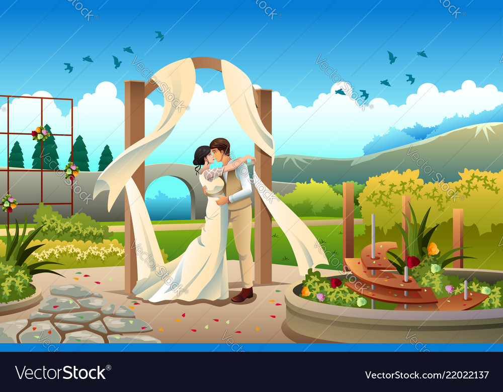 Wedding couple Royalty Free Vector Image - VectorStock