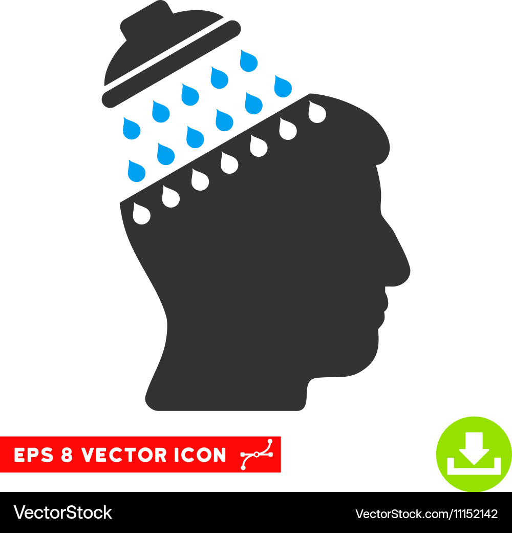 Brain shower eps icon Royalty Free Vector Image