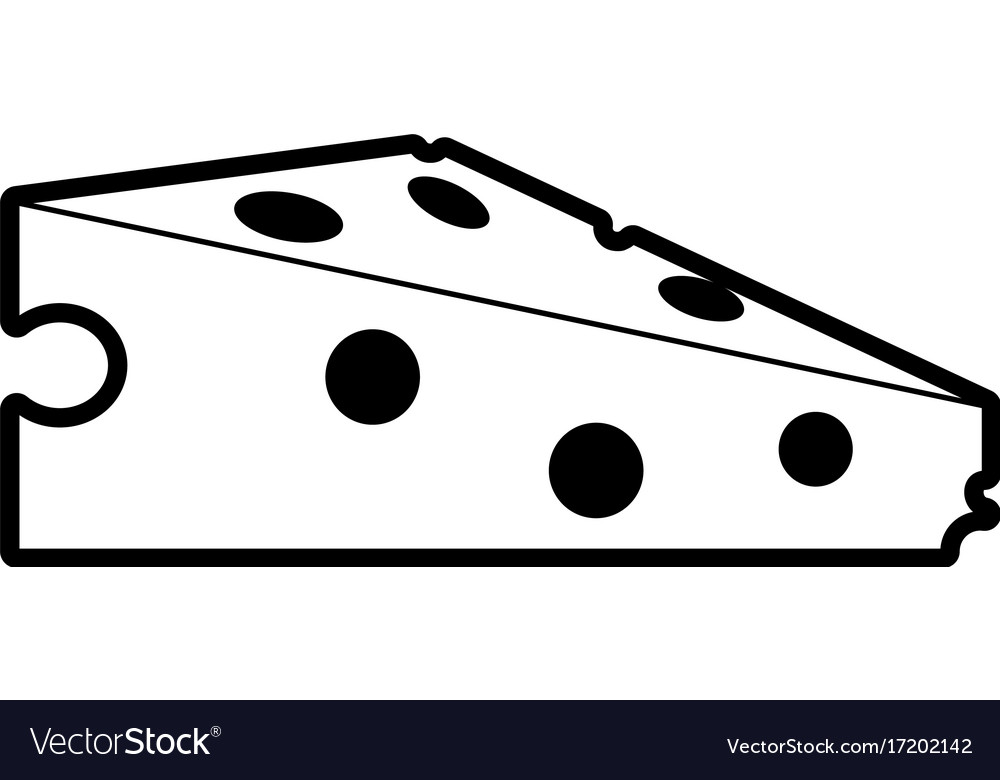 Cheese slice icon image Royalty Free Vector Image