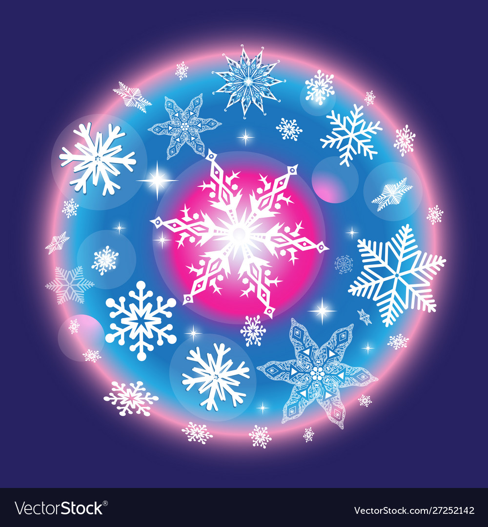Color christmas winter pattern Royalty Free Vector Image
