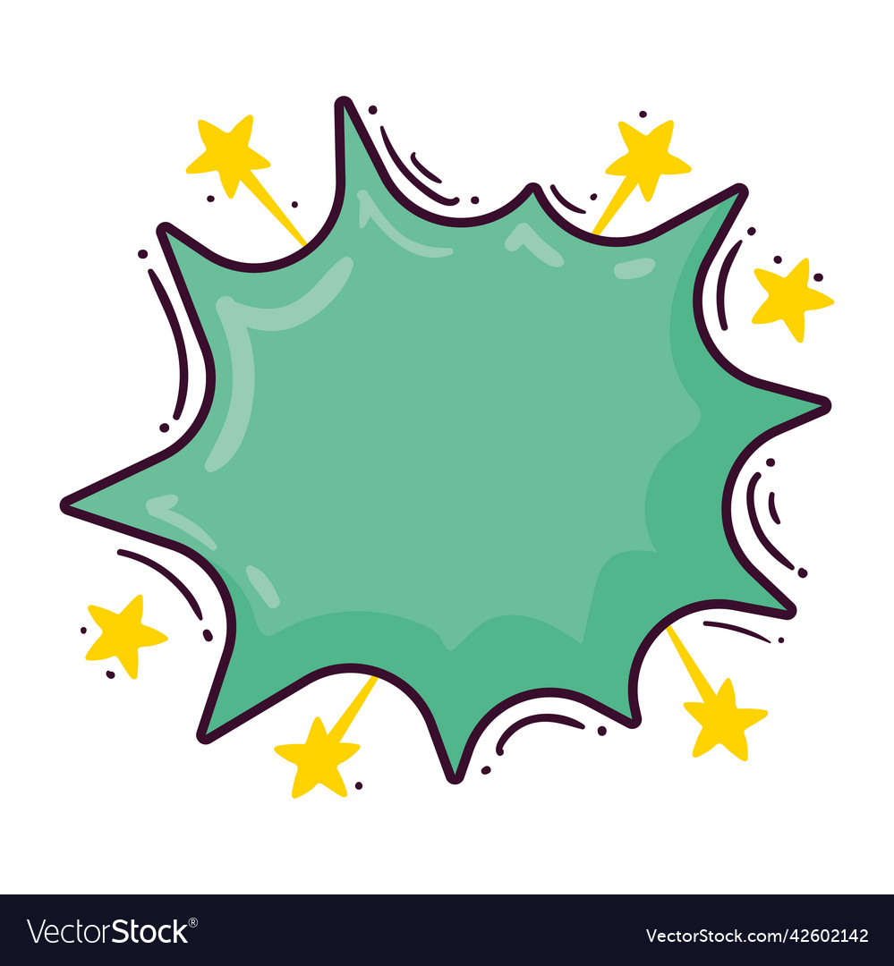Comic bubble and stars Royalty Free Vector Image