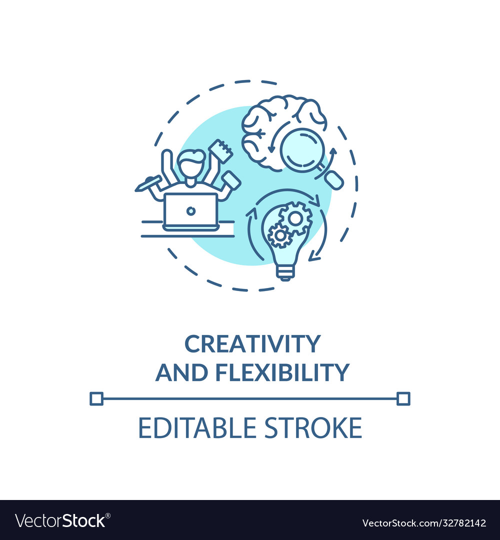 Creativity and flexibility concept icon Royalty Free Vector