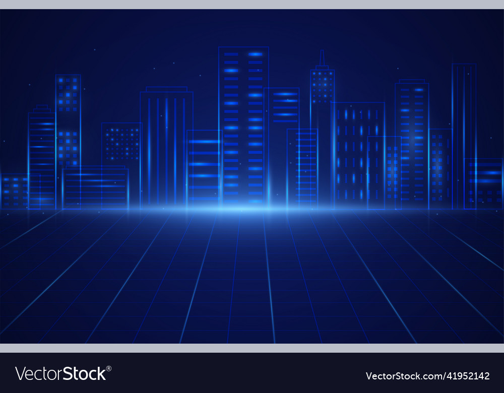 Digital city Royalty Free Vector Image - VectorStock