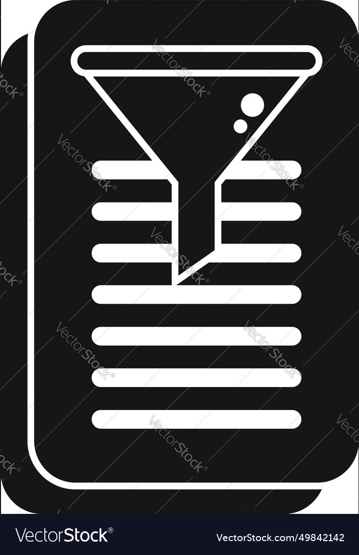 Document paper filter icon simple data Royalty Free Vector