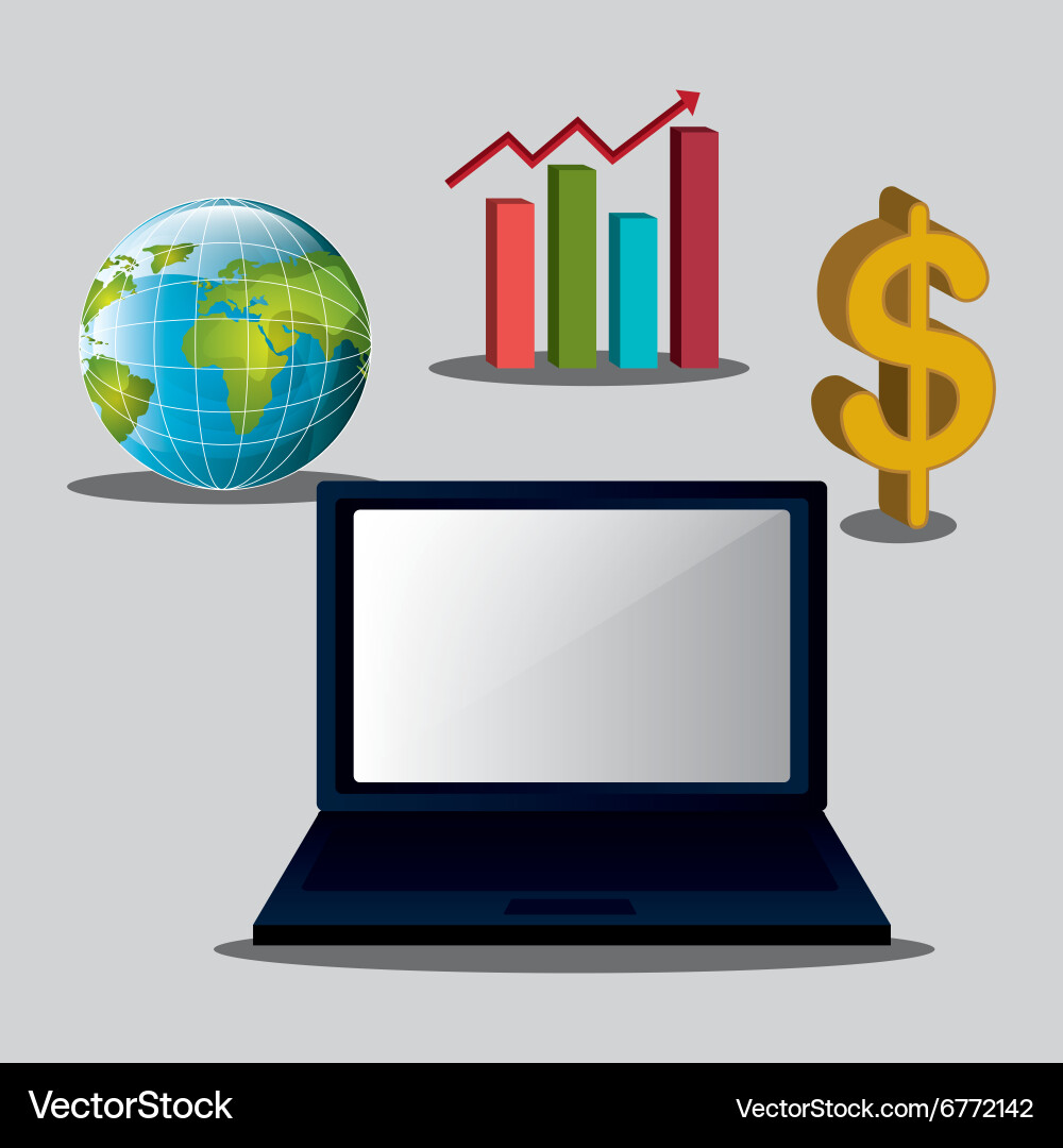 Financial market and stock Royalty Free Vector Image