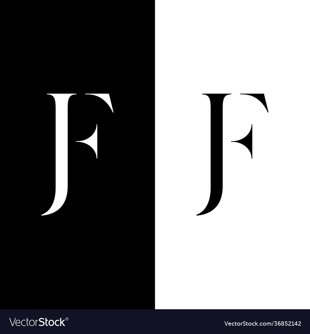 Jf initial letters Royalty Free Vector Image - VectorStock