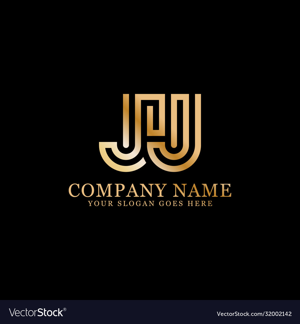 Jj monogram logo inspirations letters Royalty Free Vector