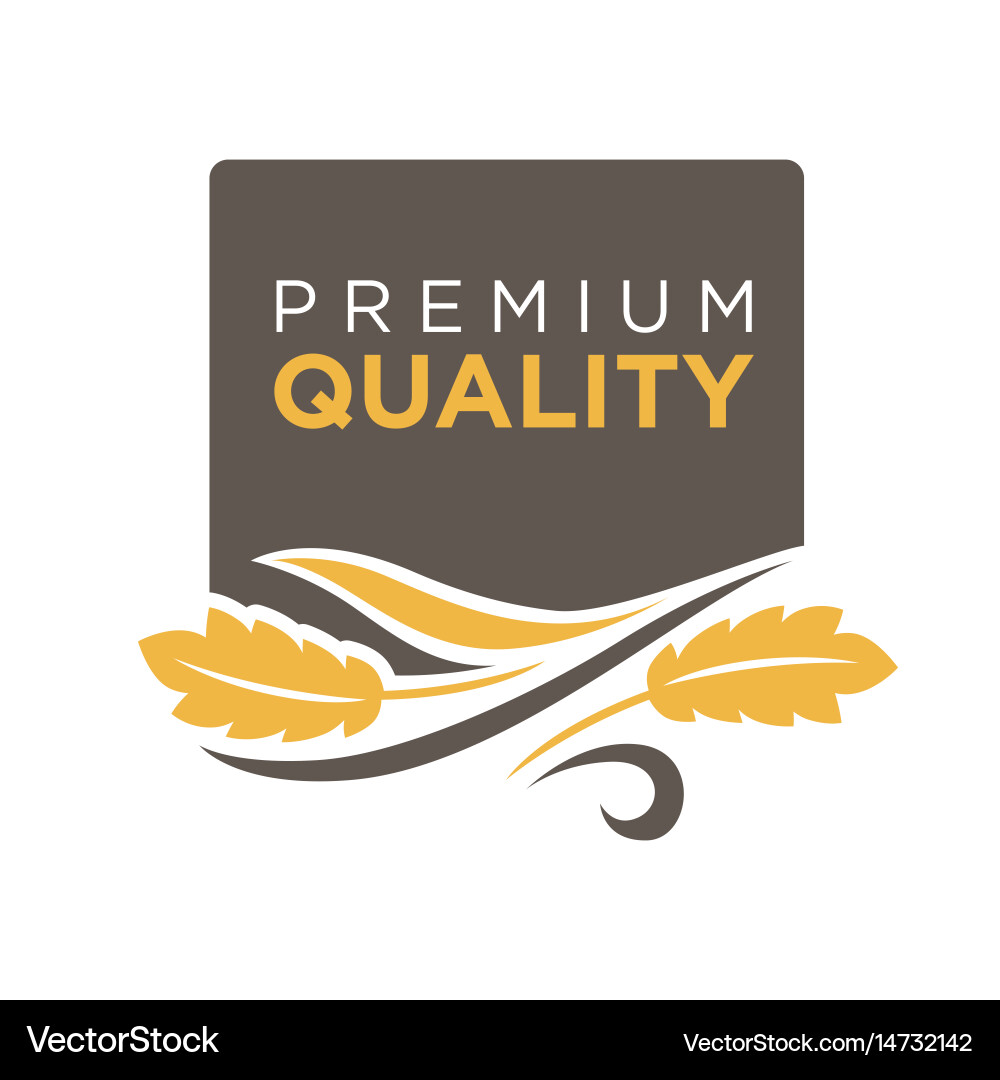 Premium quality grain logo with ears of wheat Vector Image