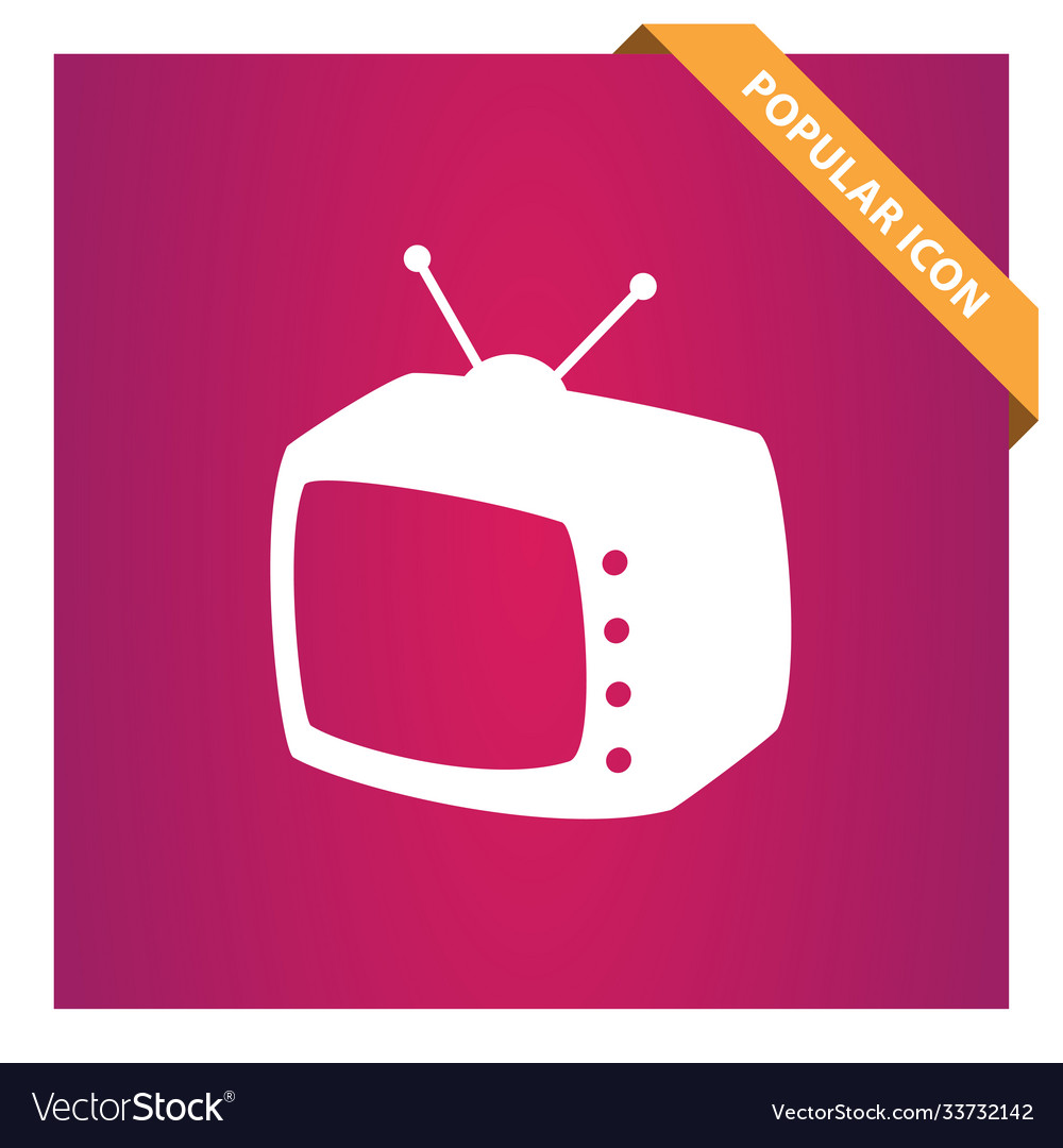 Retro tv icon Royalty Free Vector Image - VectorStock