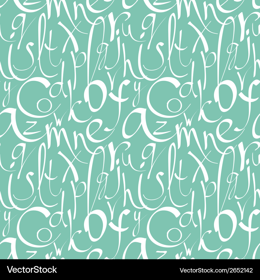 Seamless pattern with decorative letters Vector Image
