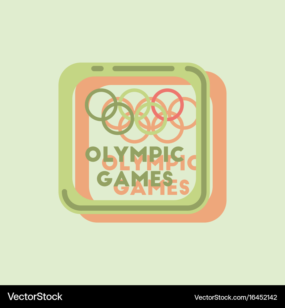 Sign symbol olympics games in sticker style Vector Image