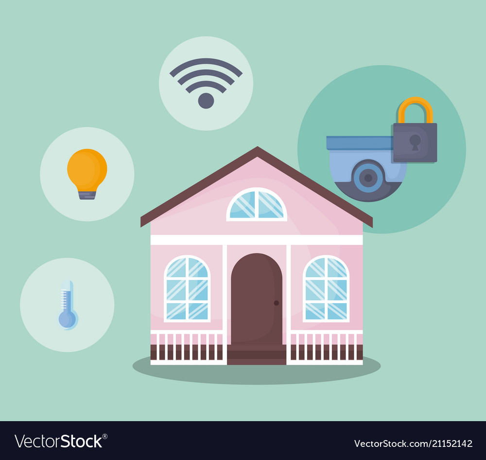 Smart home design Royalty Free Vector Image - VectorStock