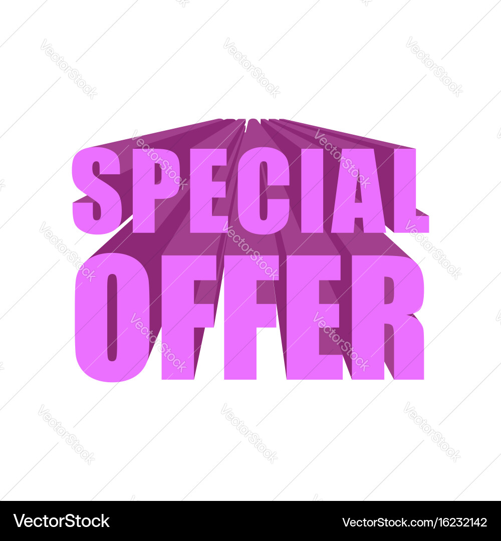 Special offer template lettering symbol business Vector Image