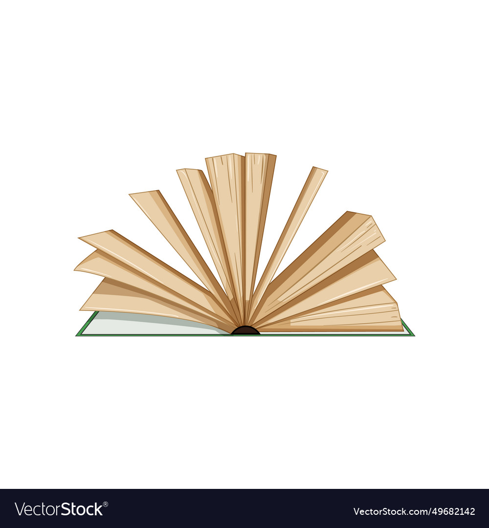 Study book open cartoon Royalty Free Vector Image