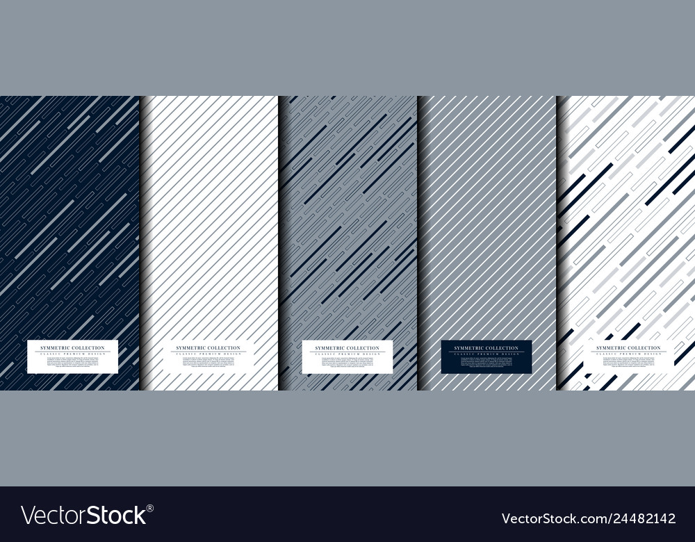 Symmetric collection abstract pattern texture Vector Image