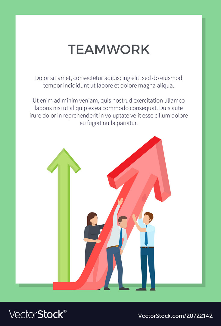 Teamwork visualization Royalty Free Vector Image