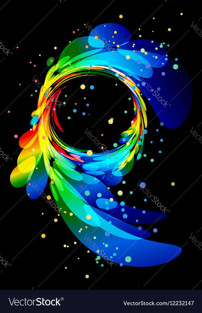 Abstract element on black background Royalty Free Vector