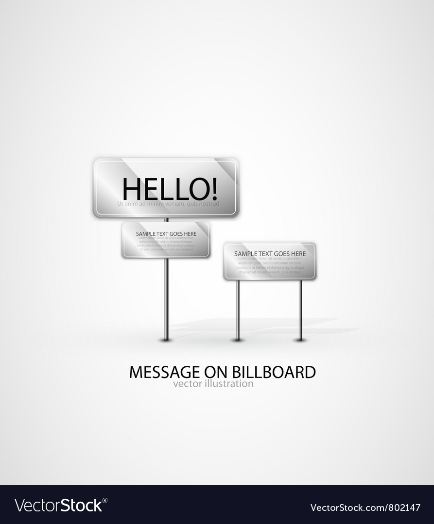Billboard background Royalty Free Vector Image