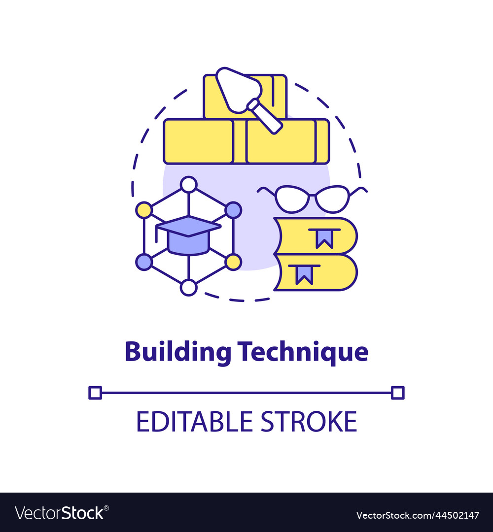 Building memory technique concept icon Royalty Free Vector