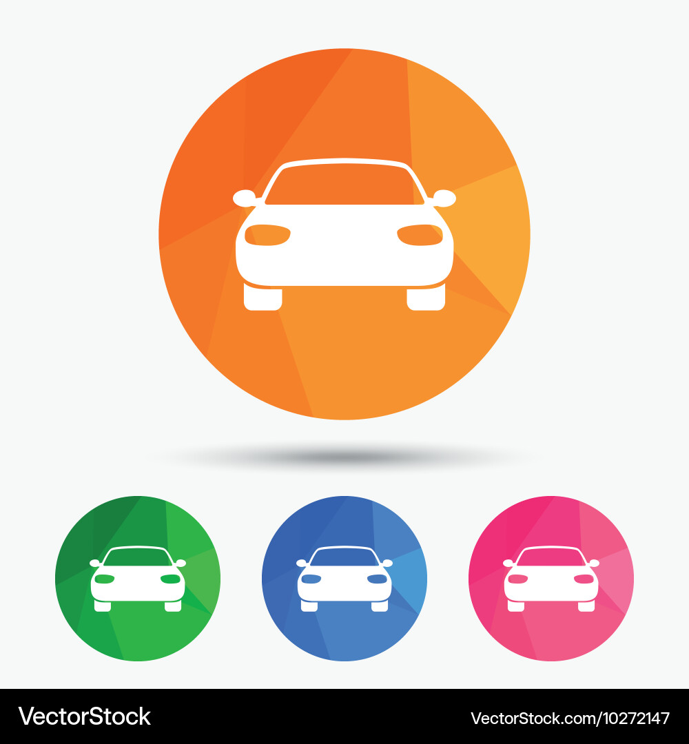 Car sign icon delivery transport symbol Royalty Free Vector