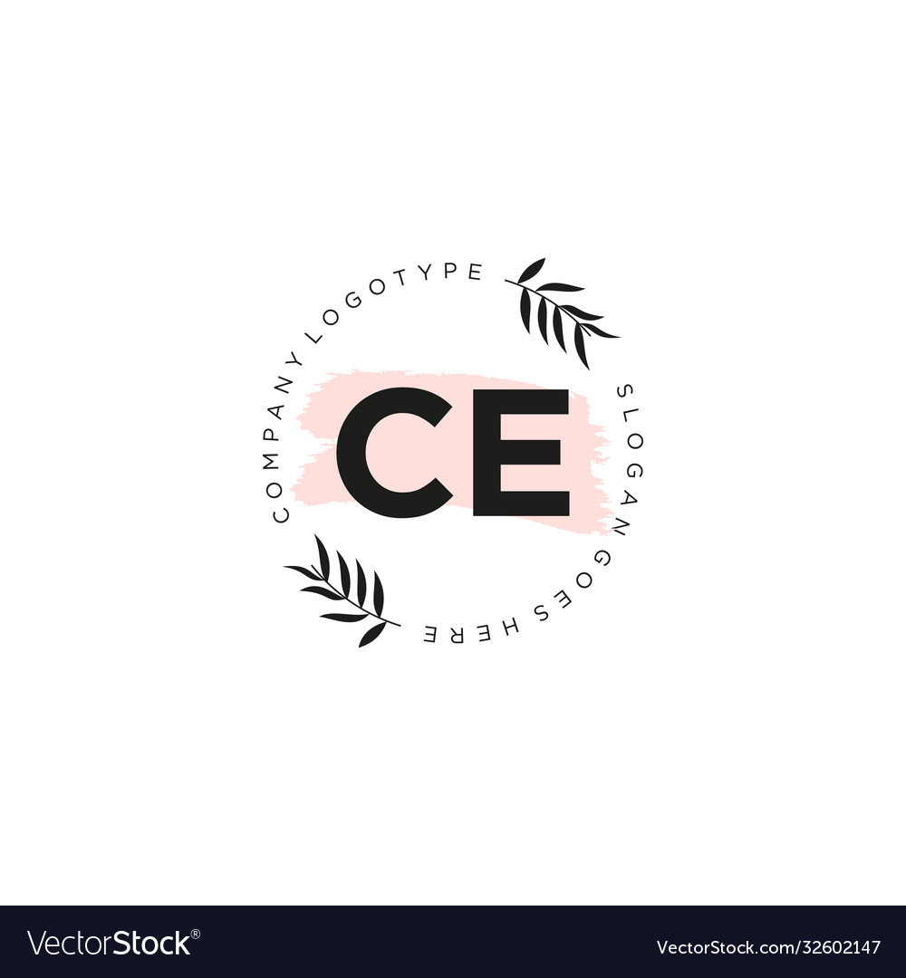 Ce letter logo icon design template elements Vector Image