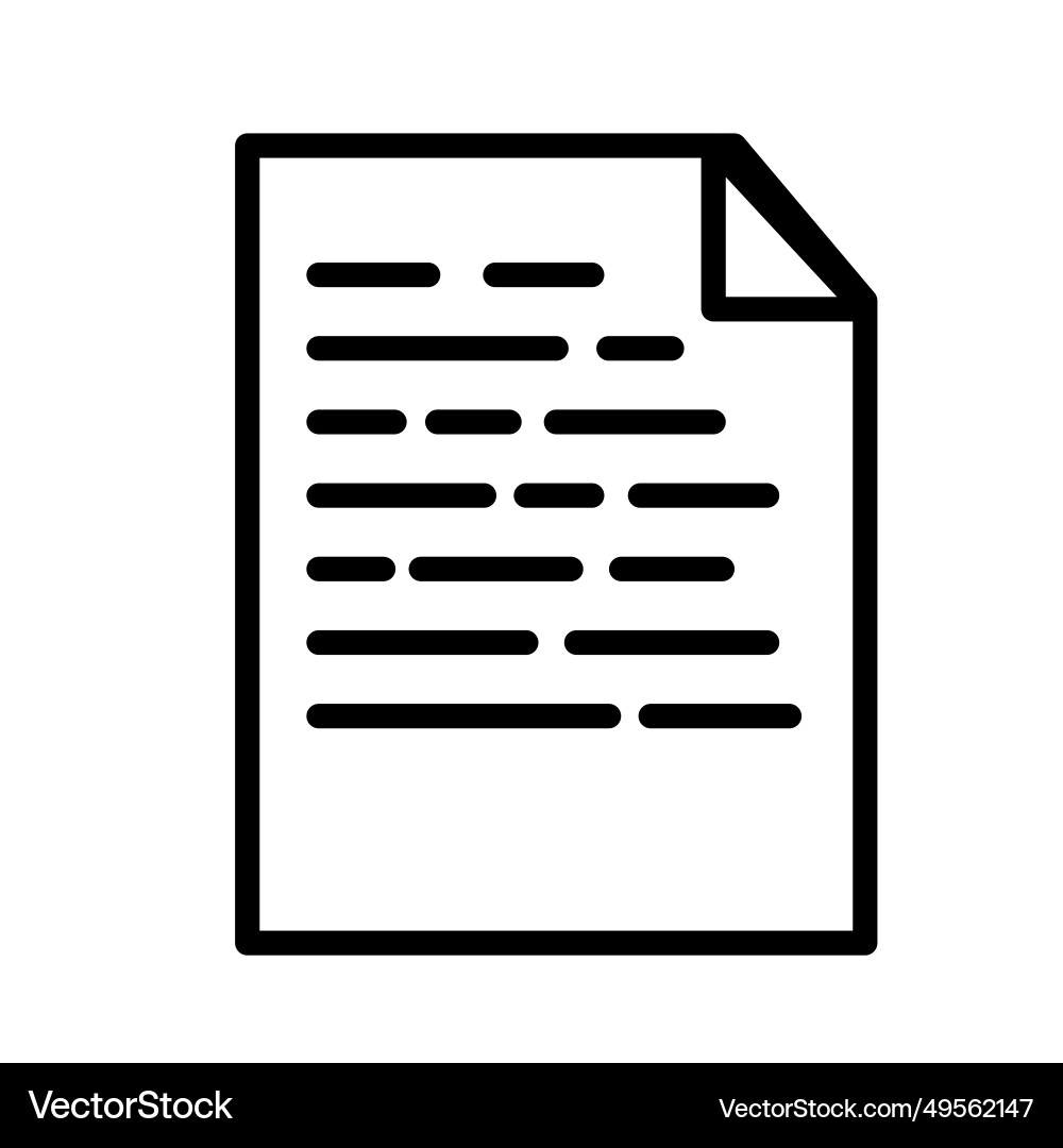 Document symbol icon paper and file sign business Vector Image