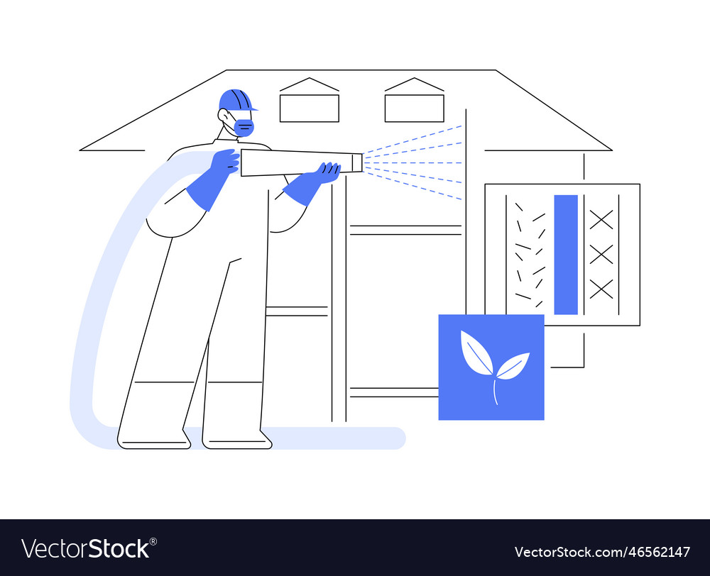 Ecowool insulation abstract concept Royalty Free Vector