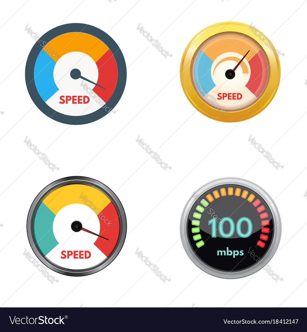 Loading speed gauge Royalty Free Vector Image - VectorStock
