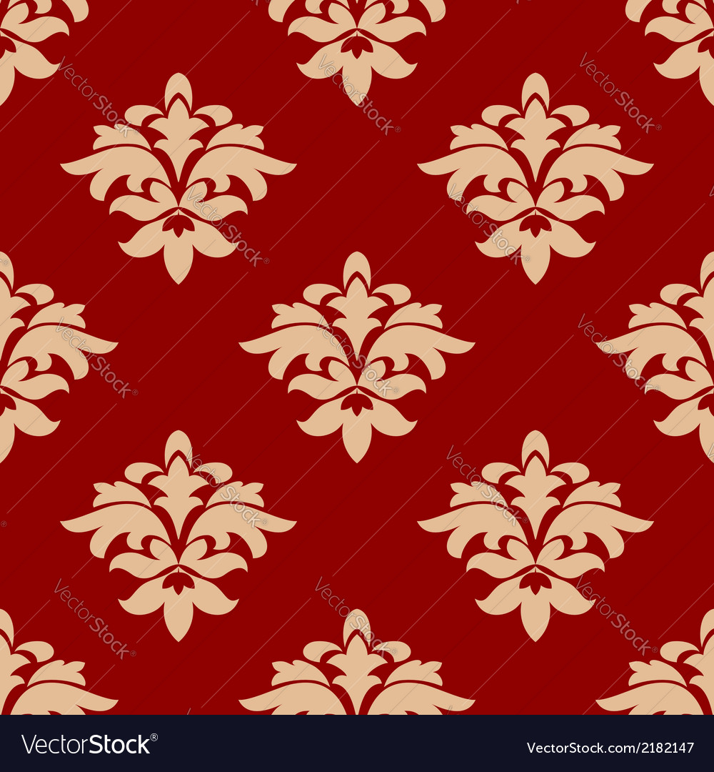 Maroon and beige seamless pattern Royalty Free Vector Image