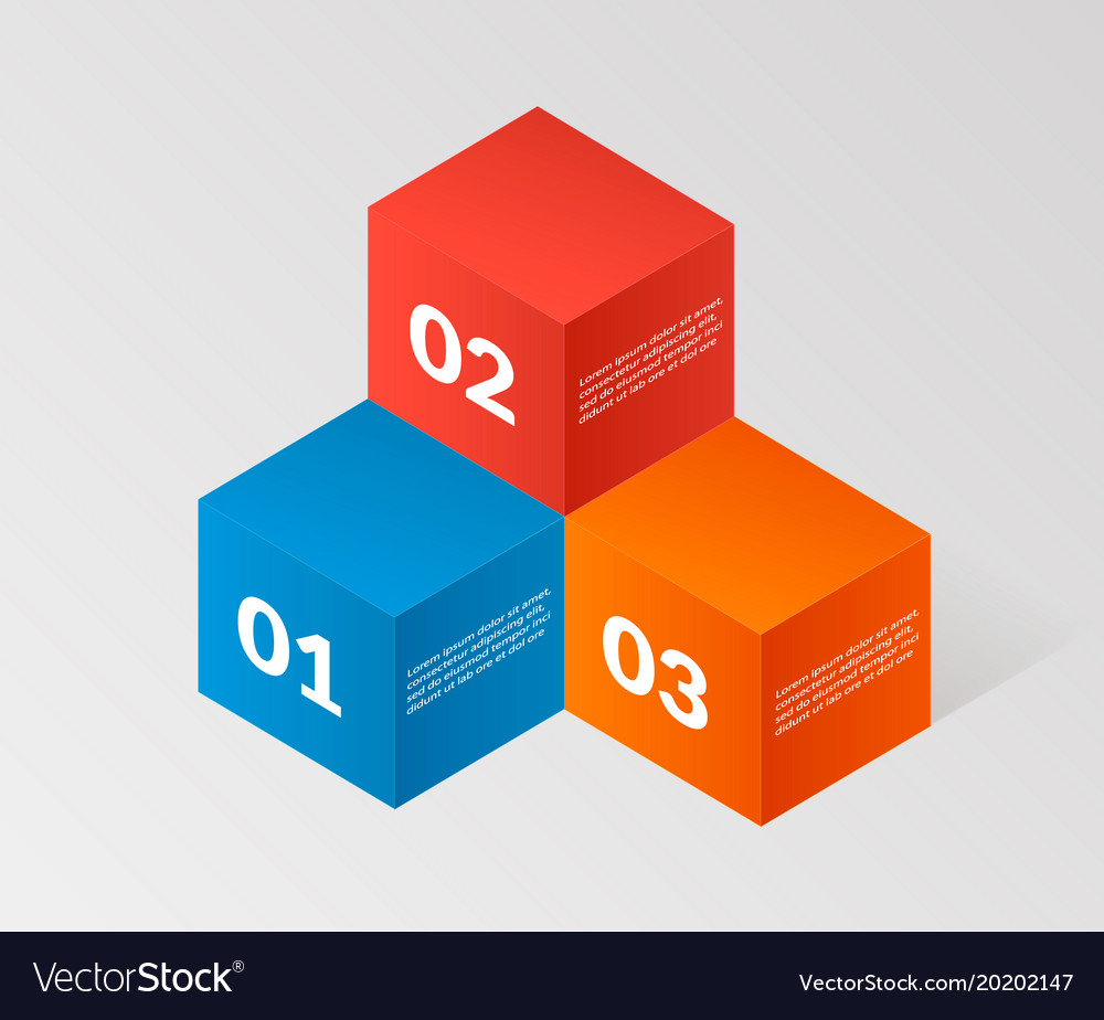 Modern isometric infographics angle elements Vector Image