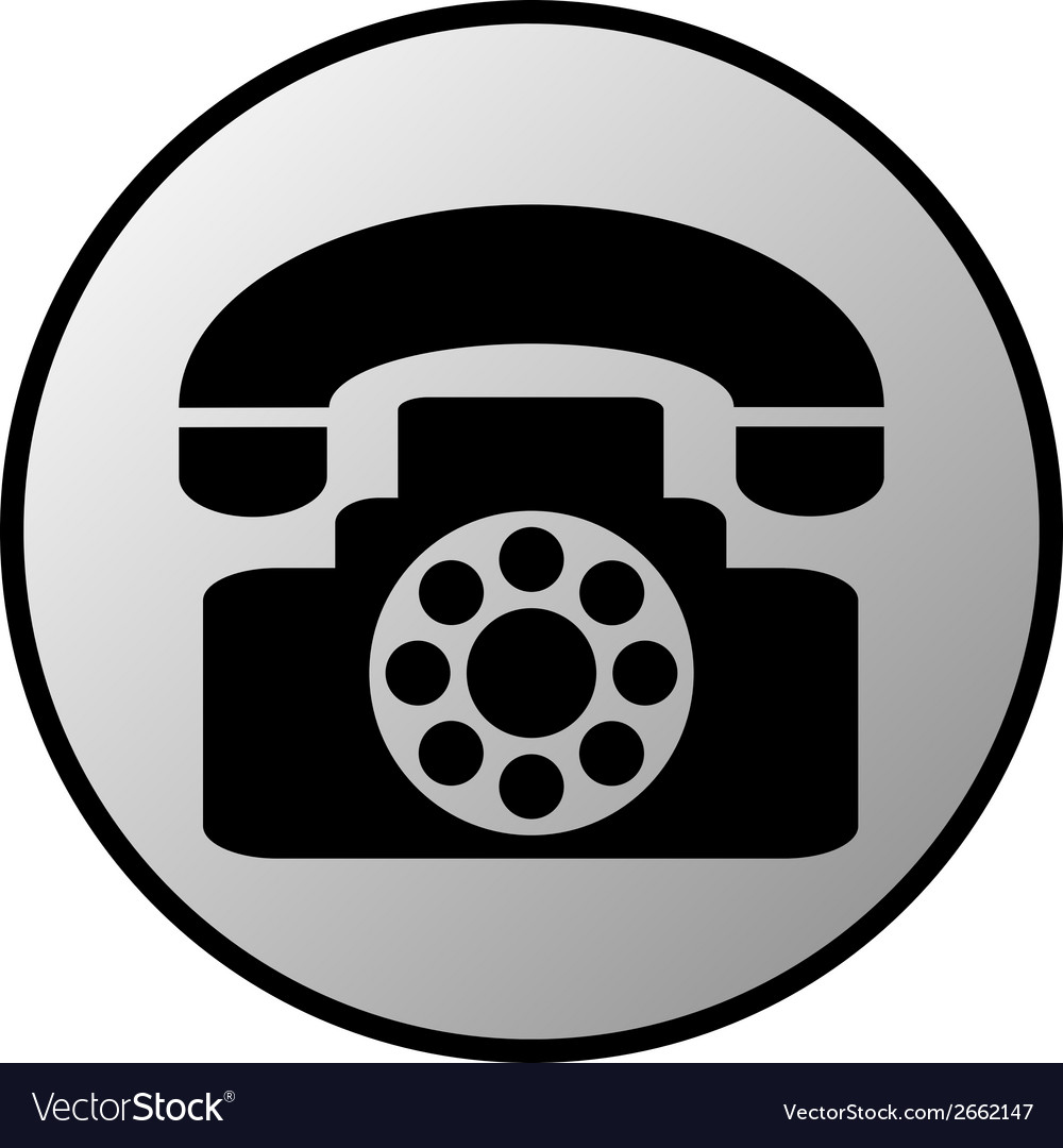 Phone button Royalty Free Vector Image - VectorStock