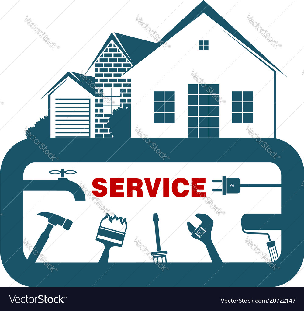 Service and construction of the house Royalty Free Vector