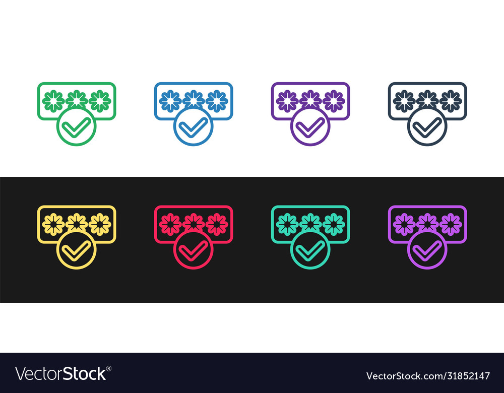 Set Line Password Protection And Safety Access Vector Image