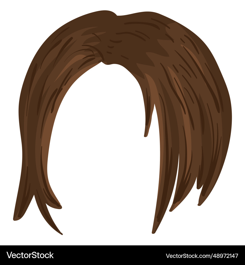 Short woman hair Royalty Free Vector Image - VectorStock