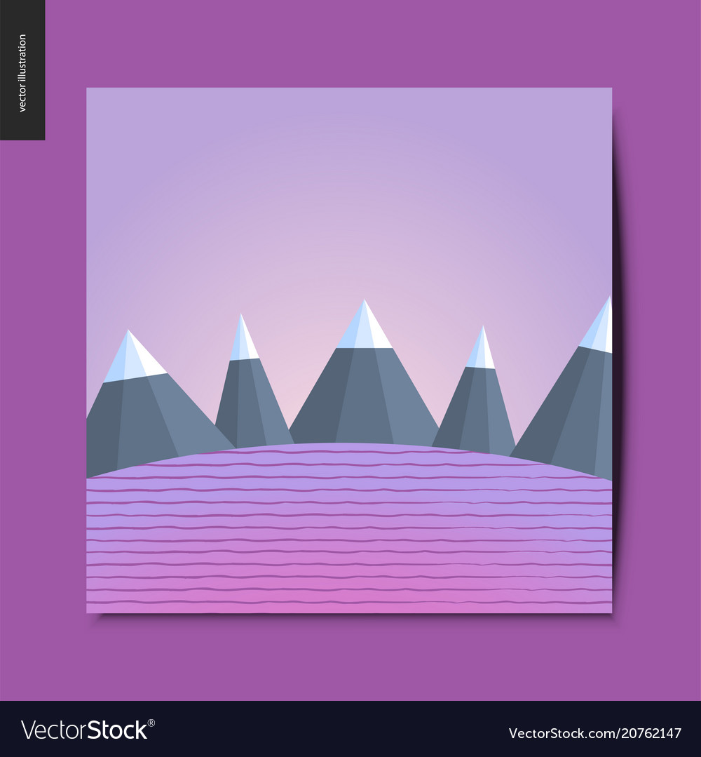 Simple things - mountain landscape Royalty Free Vector Image