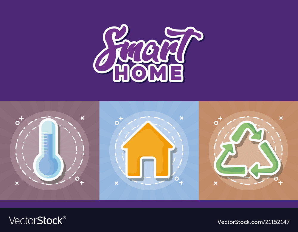Smart home design Royalty Free Vector Image - VectorStock